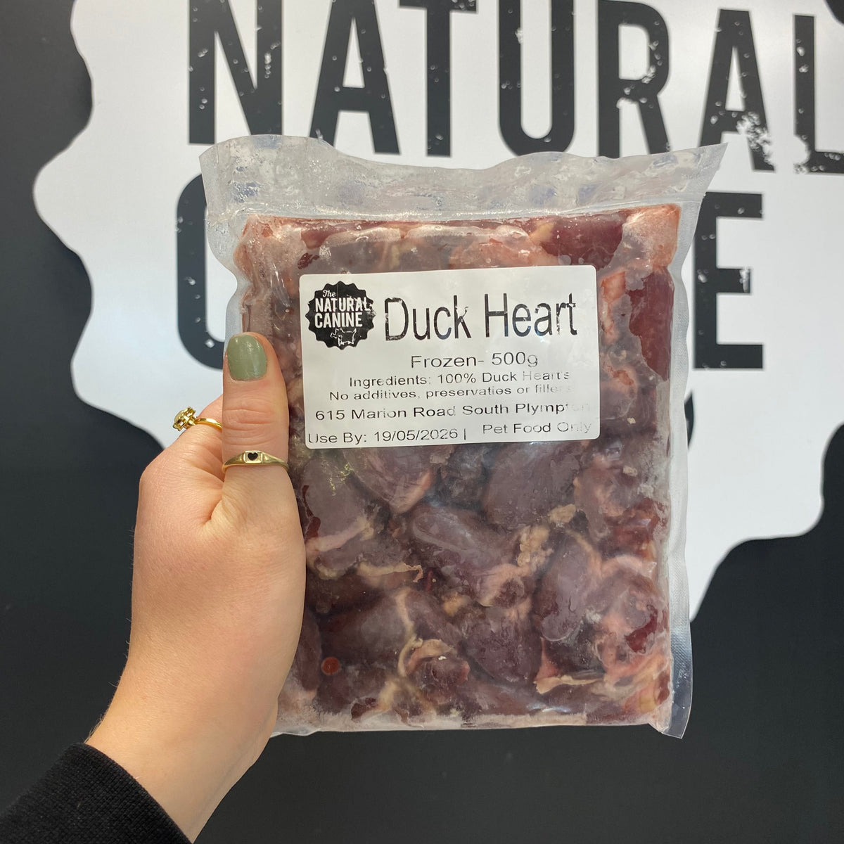 Duck Hearts - 500g - FROZEN – The Natural Canine