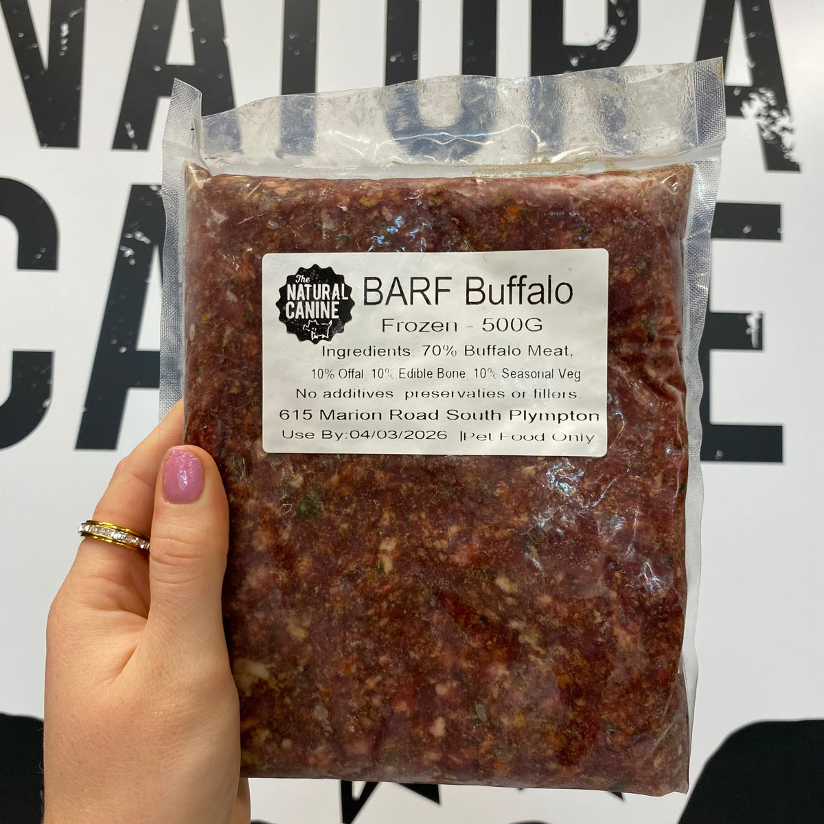 BARF Buffalo Meal - 500g - Frozen – The Natural Canine