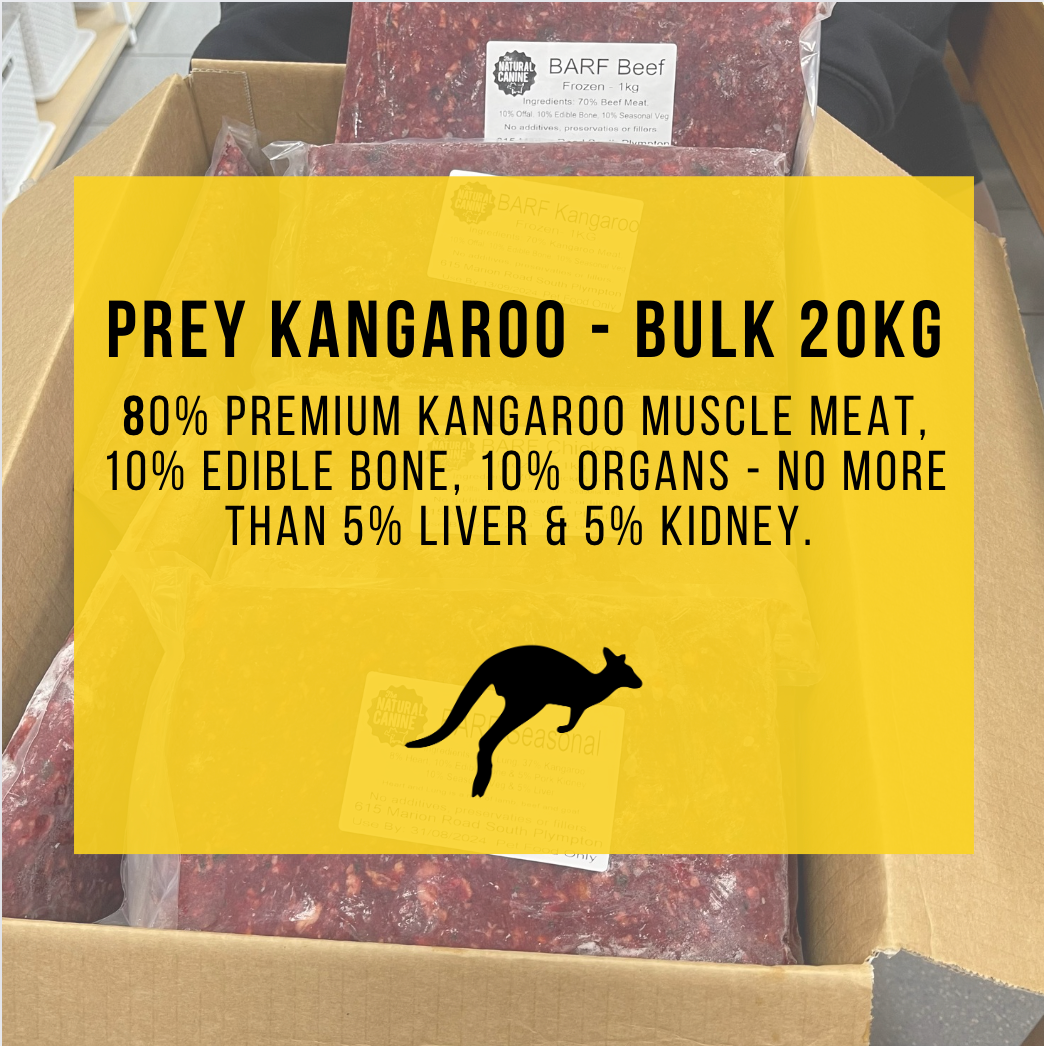 Bulk - Prey Kangaroo - 20kg - Frozen – The Natural Canine